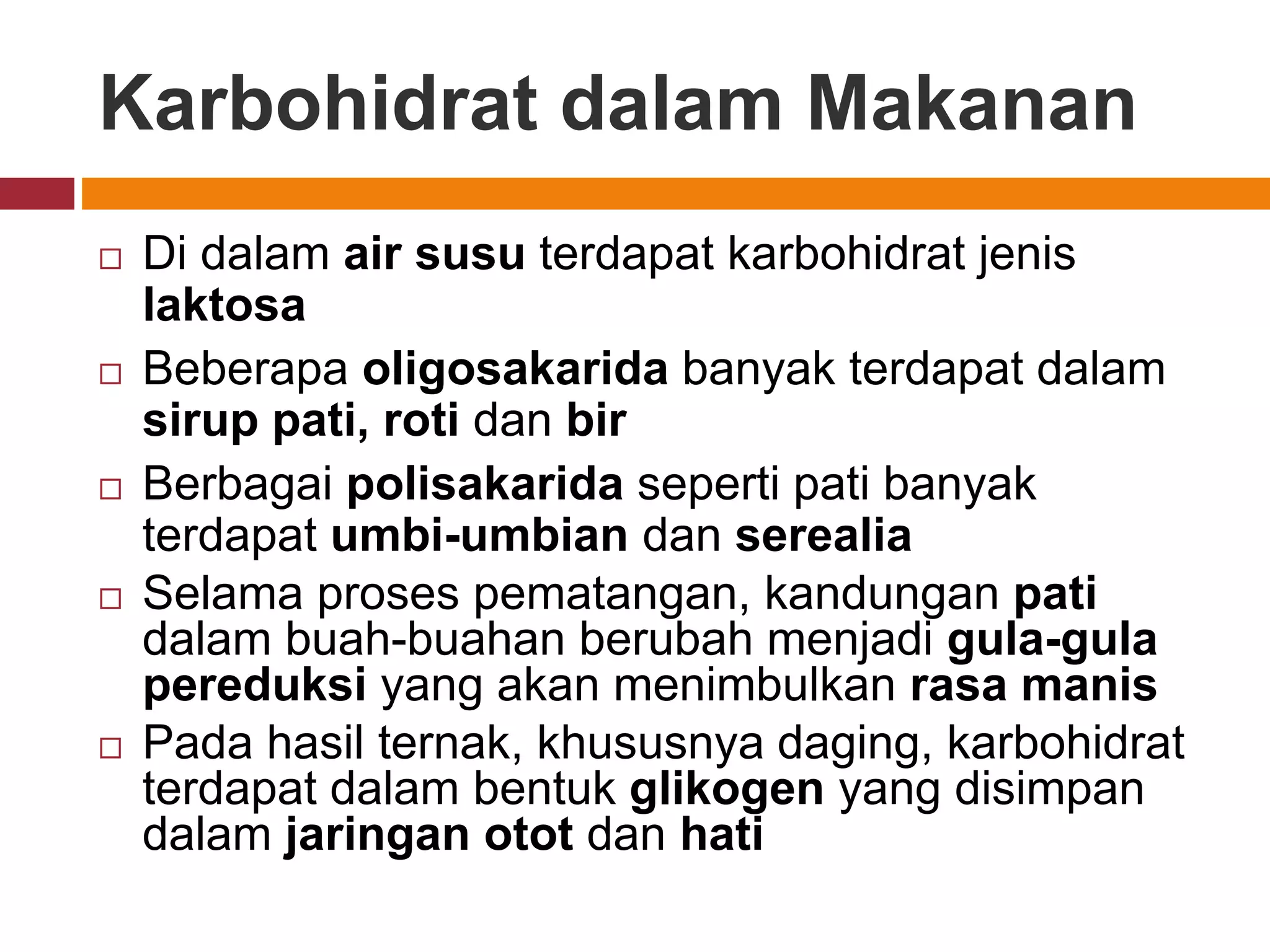 Karbohidrat part 1 2014 | PPTX
