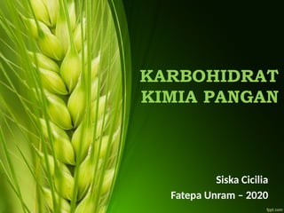 Karbohidrat pada produk pangan dan pertanian | PPTX