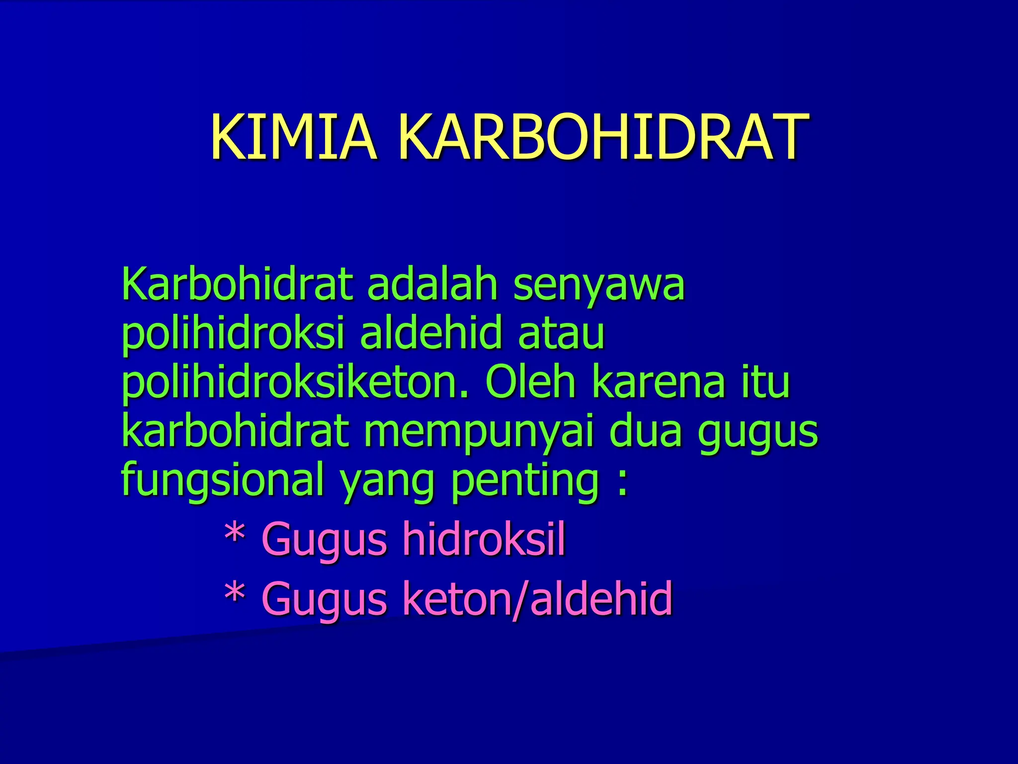 Karbohidrat Struktur Dan Sifat Ppt