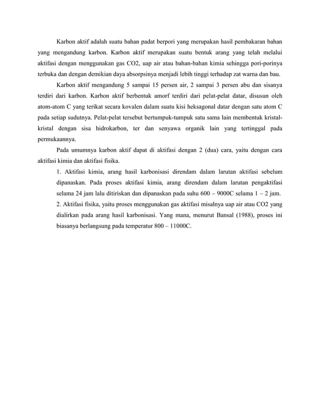 Karbon atif | PDF