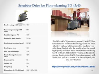 Karcher cleaning systems presentation Floor cleaning machines | PPTX