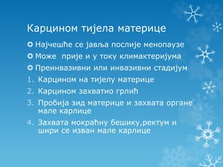 Karcinom grlica i tijela materice | PPTX