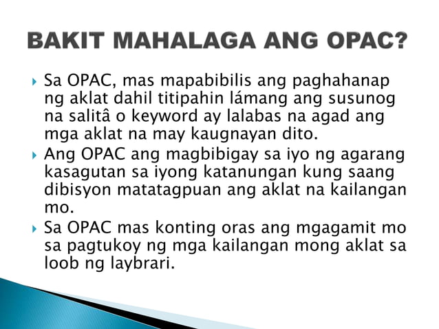 Kard Katalog at OPAC (Online Public Access Catalogue) | PPTX
