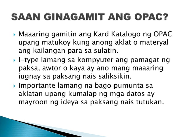 Kard Katalog at OPAC (Online Public Access Catalogue) | PPTX