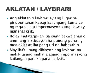 Kard Katalog at OPAC (Online Public Access Catalogue) | PPTX