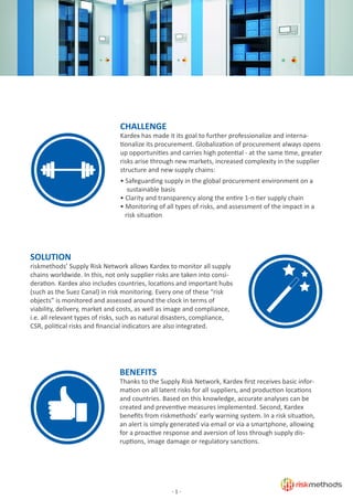 Supply Chain Risk Management - Casestudy Kardex | PDF