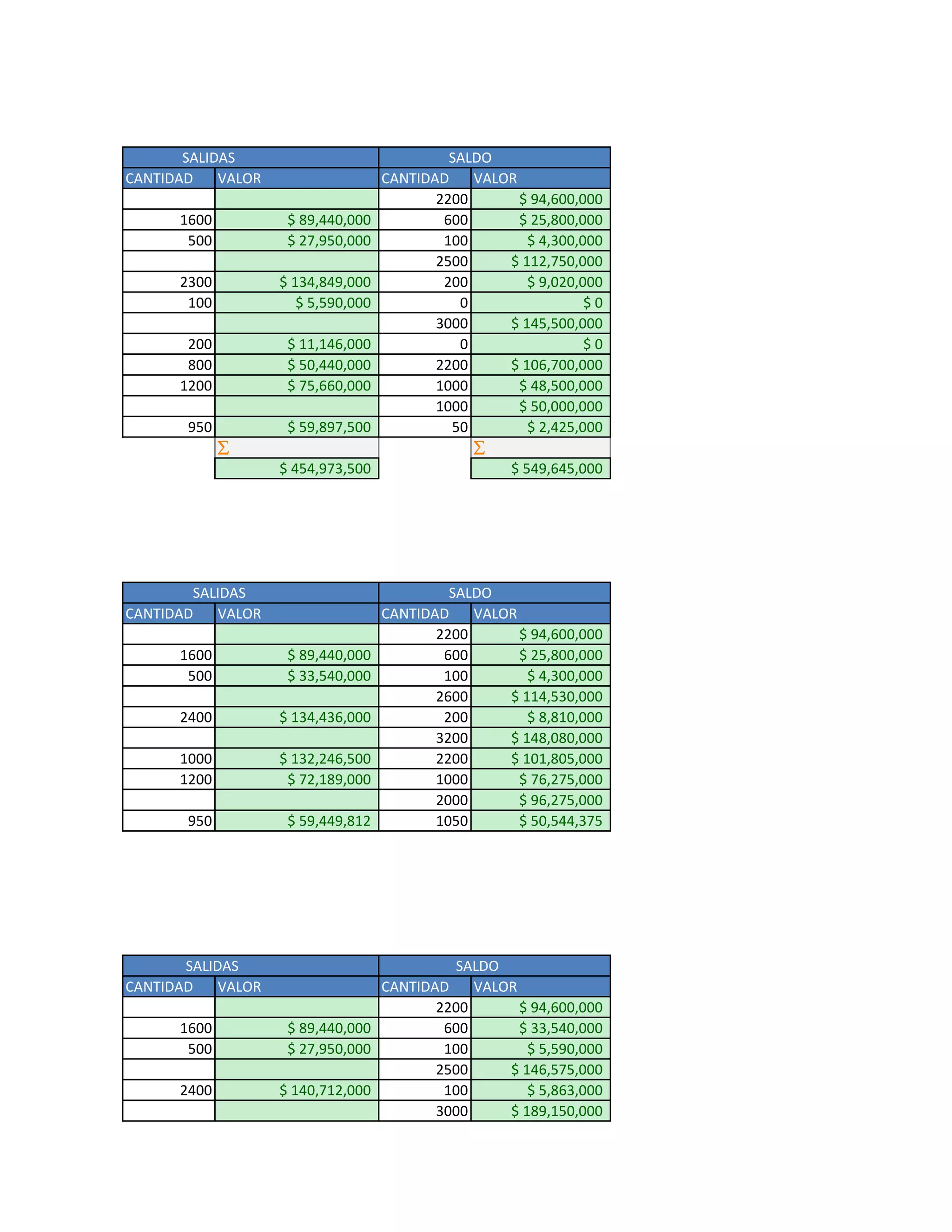Kardex y Inventario | XLSX