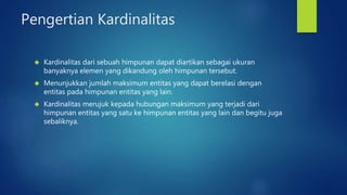 Kardinalitas | PPTX