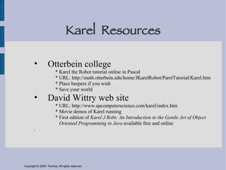 Karel the Robot Teaches Critical Thinking | PPT | Programming Languages ...