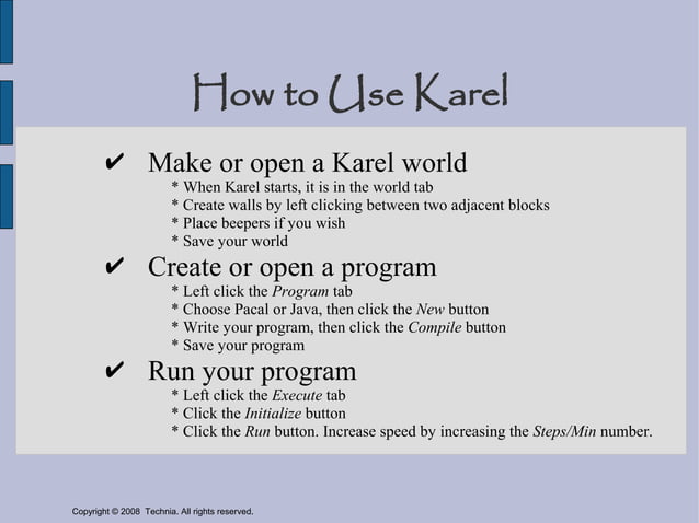 Karel the Robot Teaches Critical Thinking | PDF | Programming Languages ...