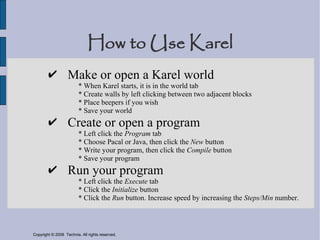 Karel the Robot Teaches Critical Thinking | PPT