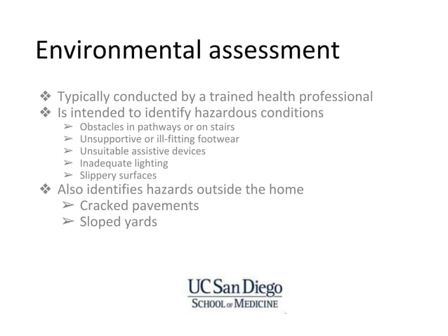 STEADI: Home Assessment and Safety in the Community | PPTX