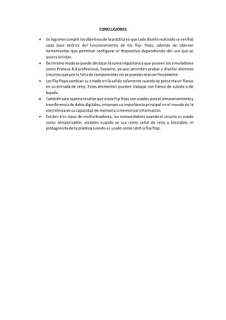 Práctica de flip flops | DOCX