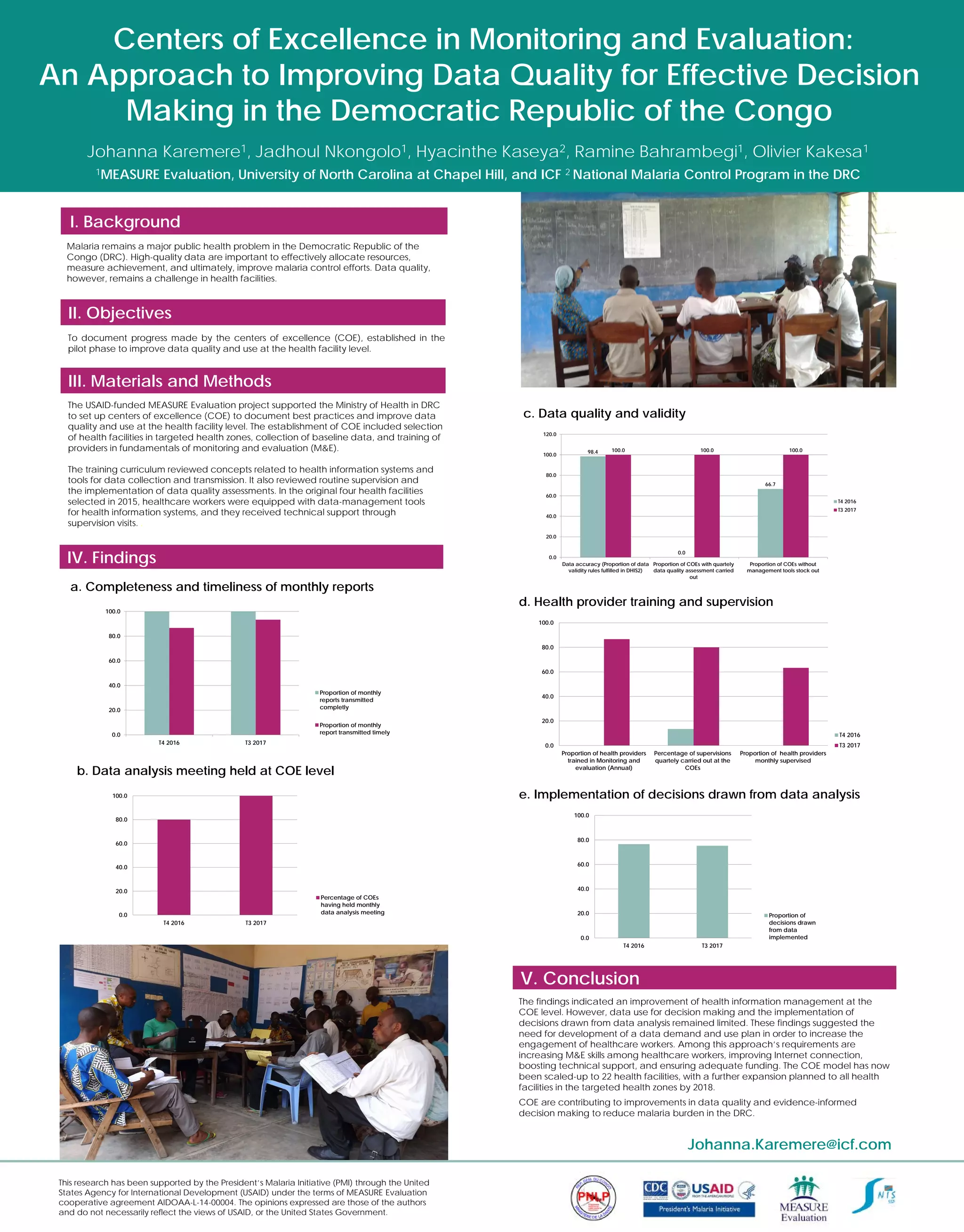 Centers of Excellence in Monitoring and Evaluation: An Approach to Improving Data Quality for ...