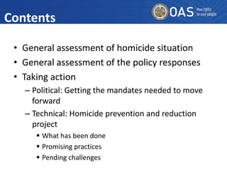Karen Bozicovich: Promising practices on homicide rate reduction in ...
