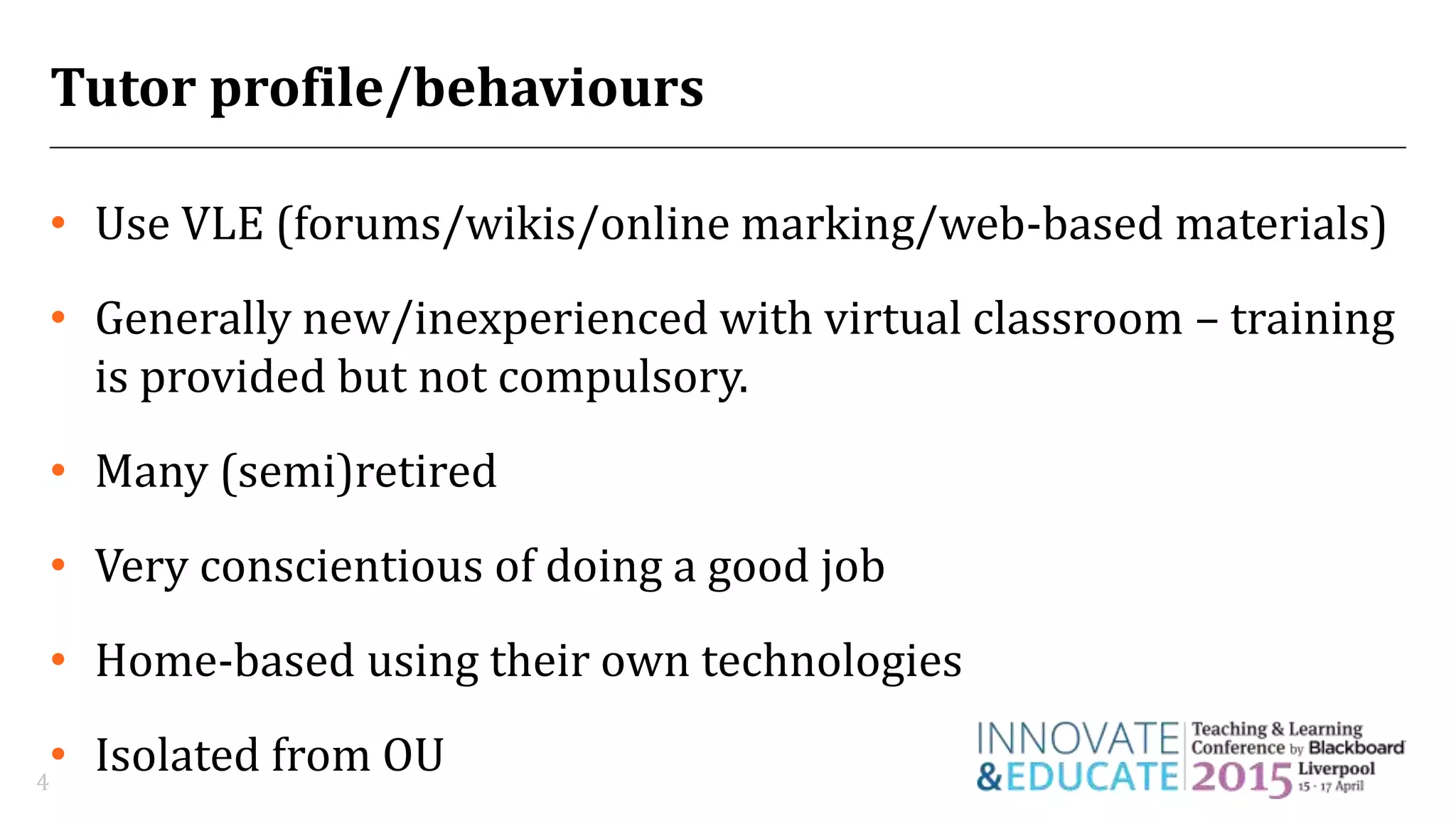 Converting face-to-face tutorial materials to work with Blackboard ...