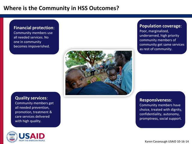 Where in USAID’s Health Systems Strengthening (HSS) Approach is the ...
