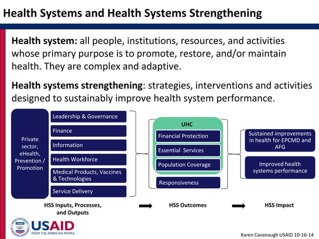 Where in USAID’s Health Systems Strengthening (HSS) Approach is the ...