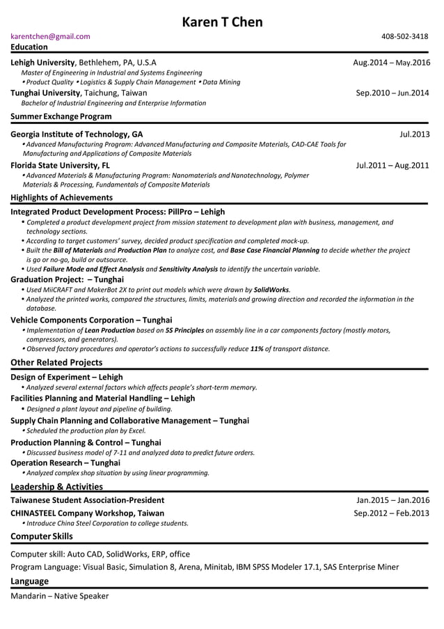 Karen chen resume | PDF
