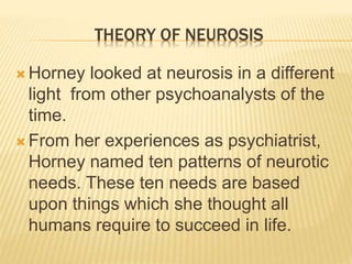 Karen horney personality theory | PPTX