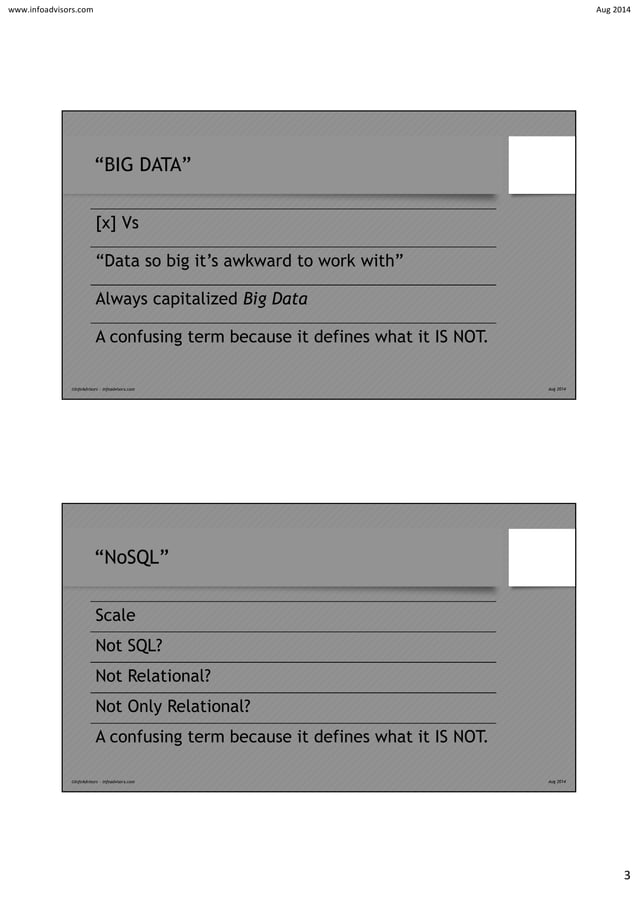 Data Modeling for Big Data & NoSQL Technologies with Karen Lopez | PDF | Databases | Computer ...