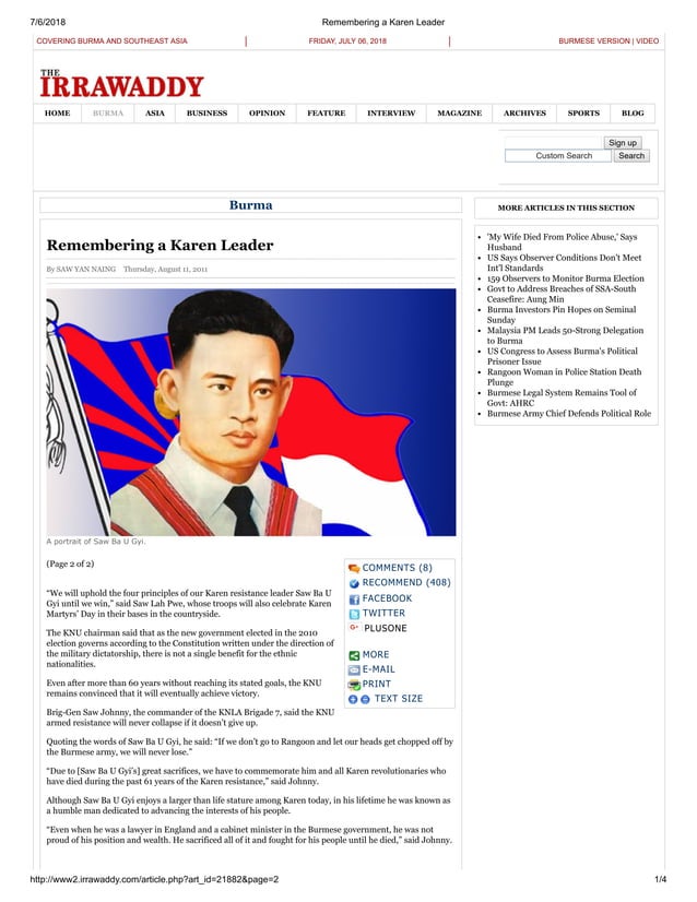 KAREN NATIONAL LEADER SAW BA OO | PDF