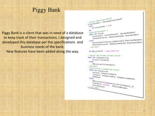 SQL Portfolio | PPSX | Databases | Computer Software and Applications