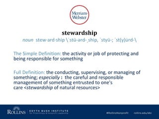 Karen revels stewardship | PPT
