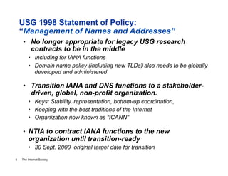 Karen Rose, ISOC The IANA FUnctions and Stewardship Transition | PPT