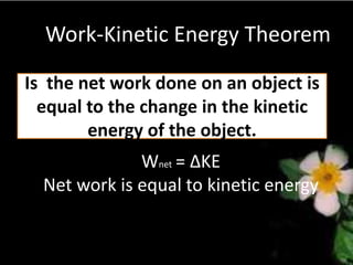 Work Kinetic Energy Theorem