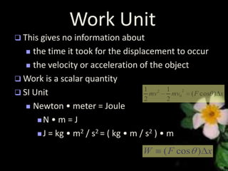work energy theorem and kinetic energy | PPTX