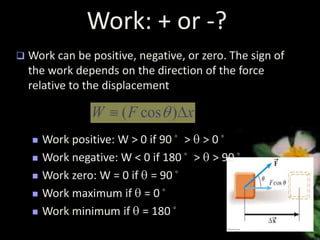 work energy theorem and kinetic energy | PPTX