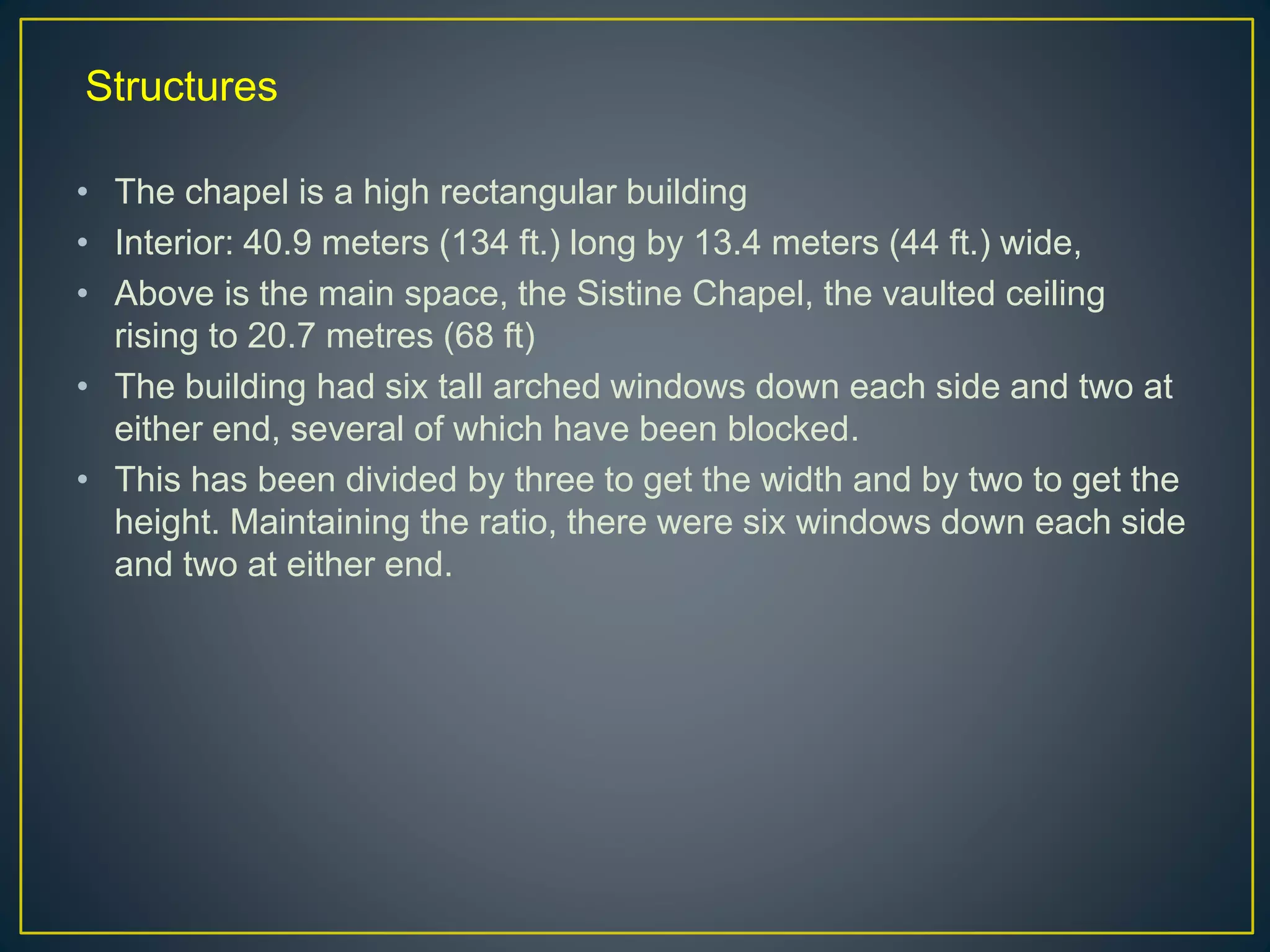 SISTINE CHAPEL (history) | PPTX