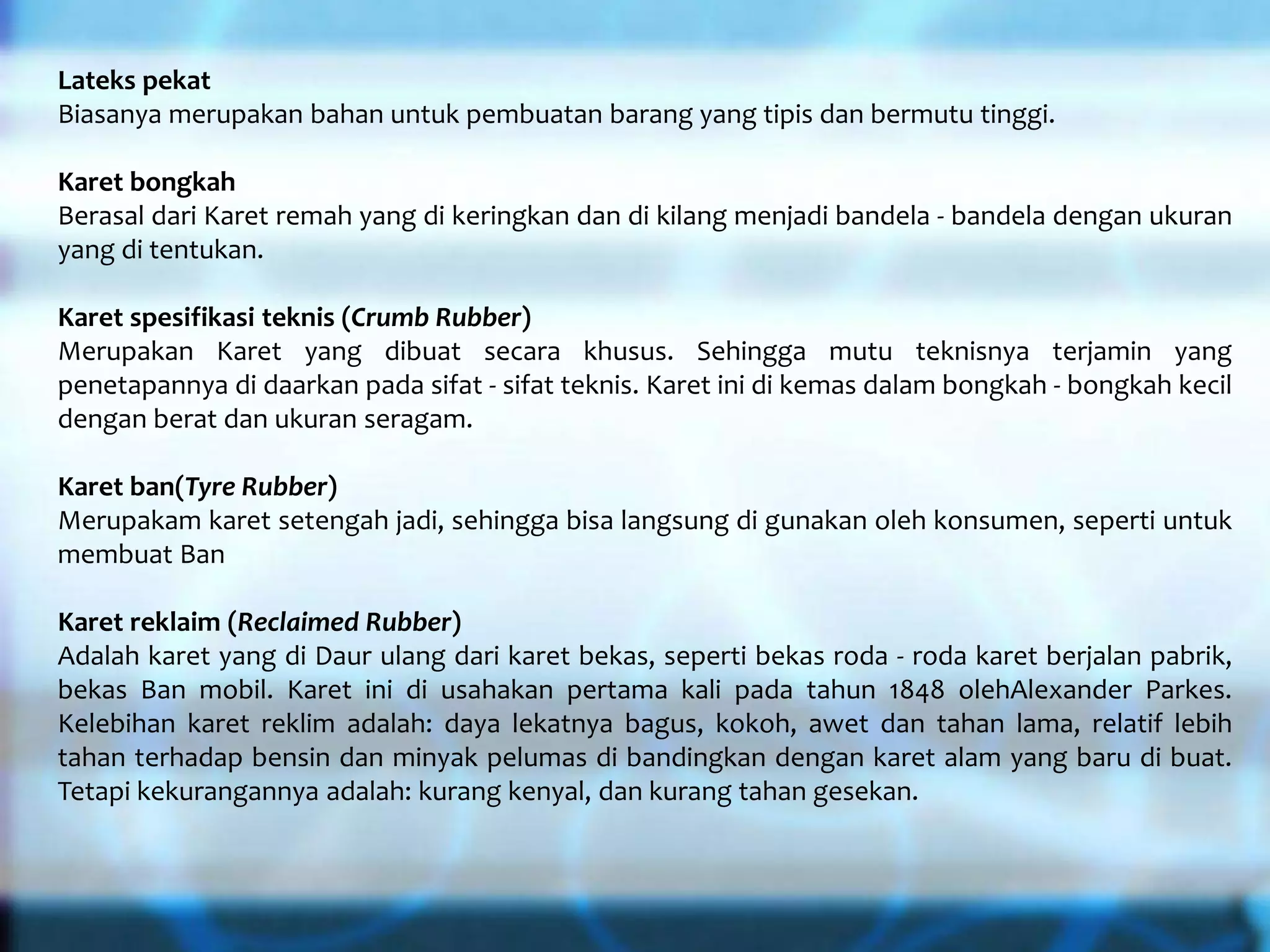 Presentasi Karet | PPTX