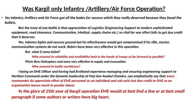 Kargil Operation and Corps of Electronics and Mecahnical Engineering Part 1& Kargil Vijay Diwas ...