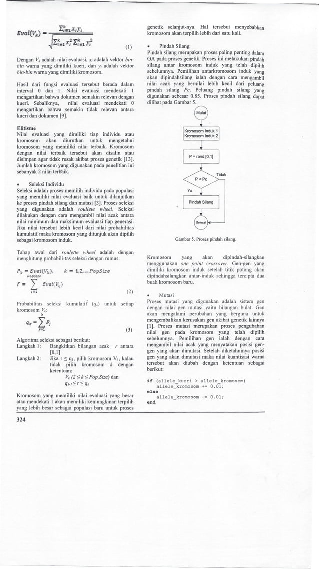 Implementasi Algoritma Genetika pada Temu Kembali Citra | PDF