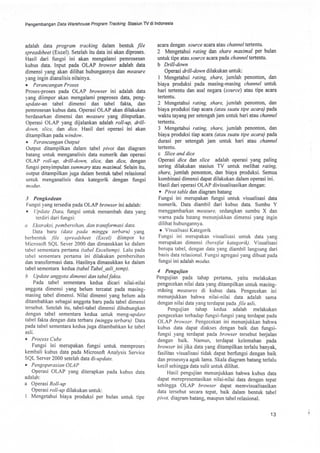 Pengembangan Data Warehouse Program Tracking Stasiun TV di Indonesia | PDF