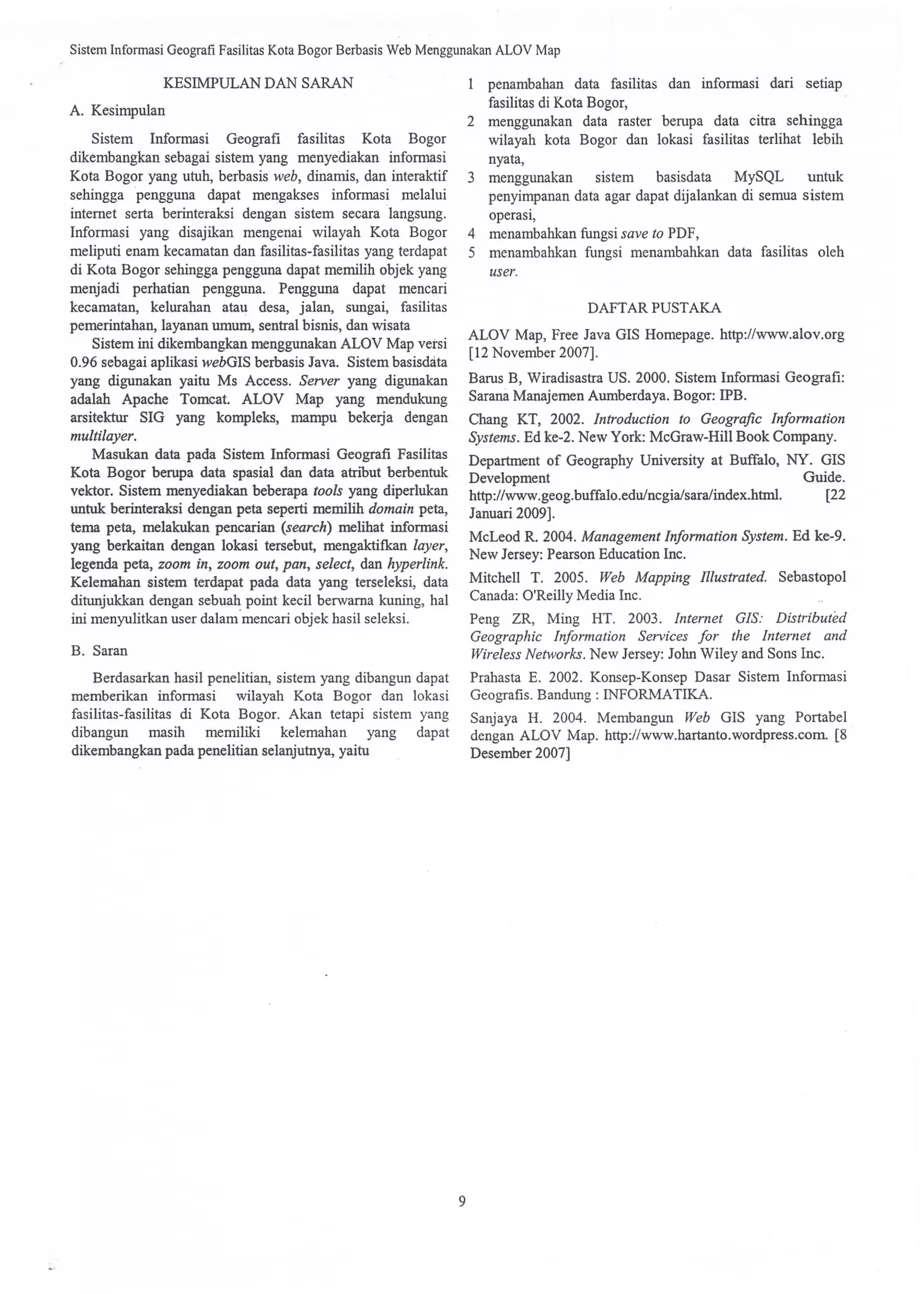 Sistem Informasi Geografi Fasilitas Kota Bogor Berbasis Web Menggunakan ...