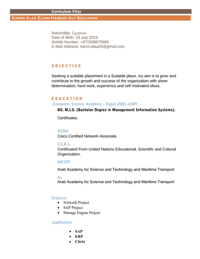Karim alaa c.v update | PDF