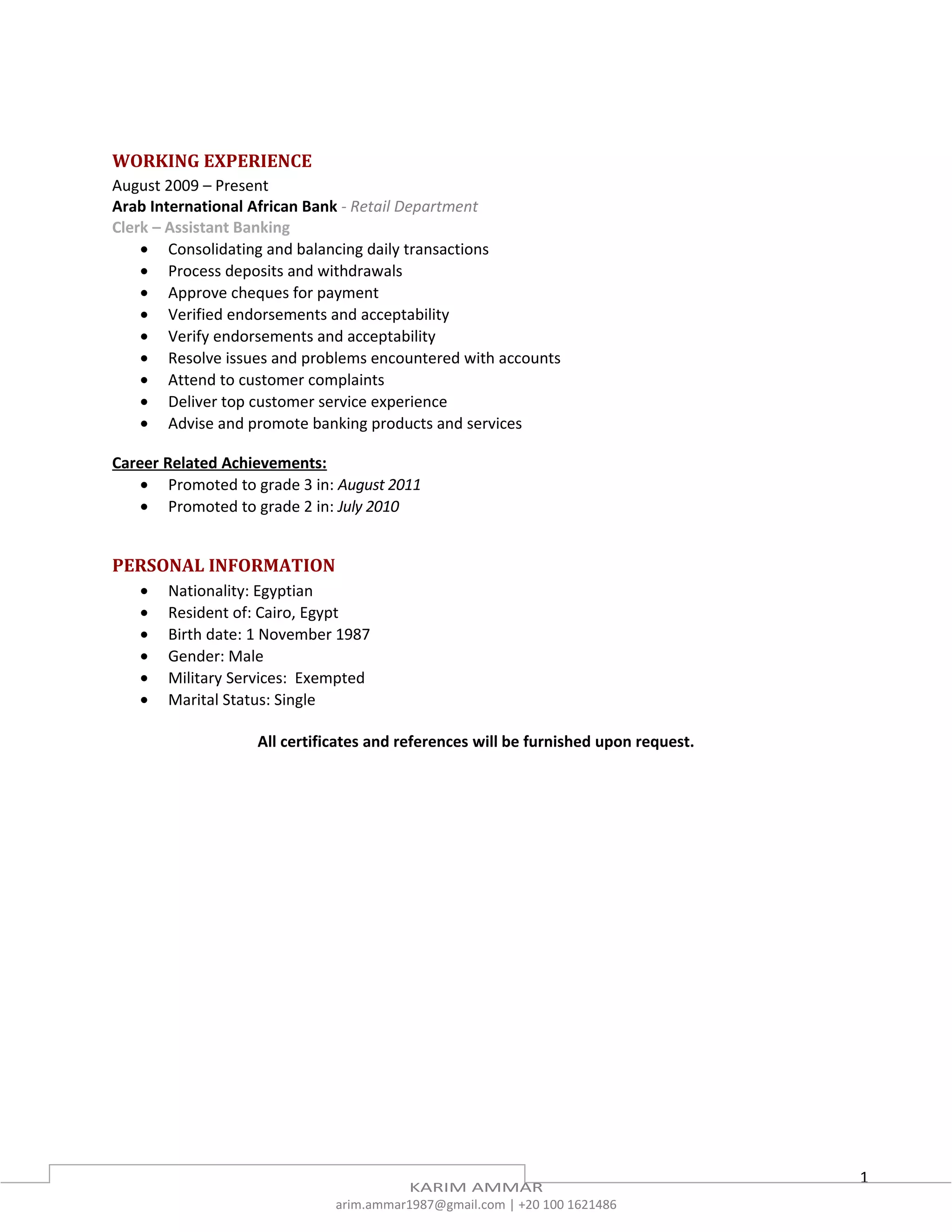 Karim Ammar CV | DOC