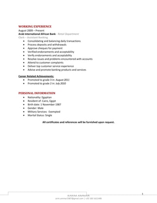 Karim Ammar CV | DOC
