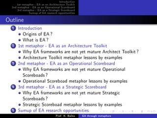 Karim Baïna EA through metaphors | PPT