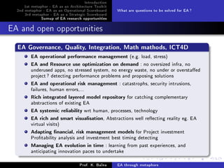 Karim Baïna EA through metaphors | PPT