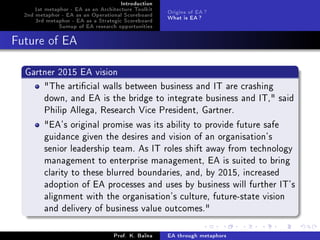 Karim Baïna EA through metaphors | PPT