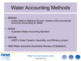 Water accounting plus (WA+): A tool for basin-wide water accounting ...