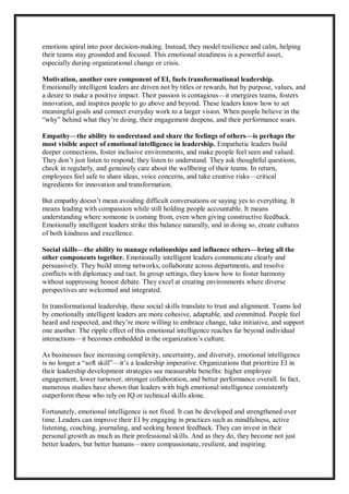 Karina and Zeeshan Hayat - The Role of Emotional Intelligence in Transformational Business ...