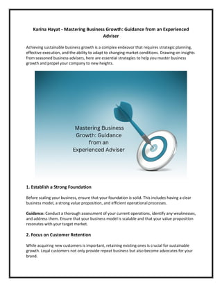 Karina Hayat - Mastering Business Growth - Guidance from an Experienced Adviser.pdf | Free Download