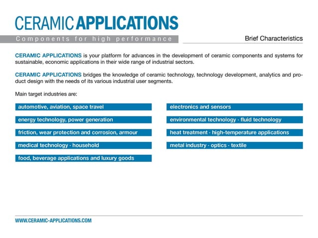 Karin scharrer ceramic applications | PPT