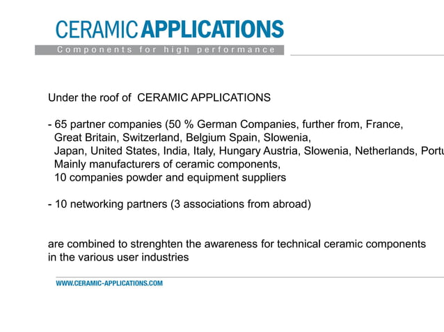 Karin scharrer ceramic applications | PPT