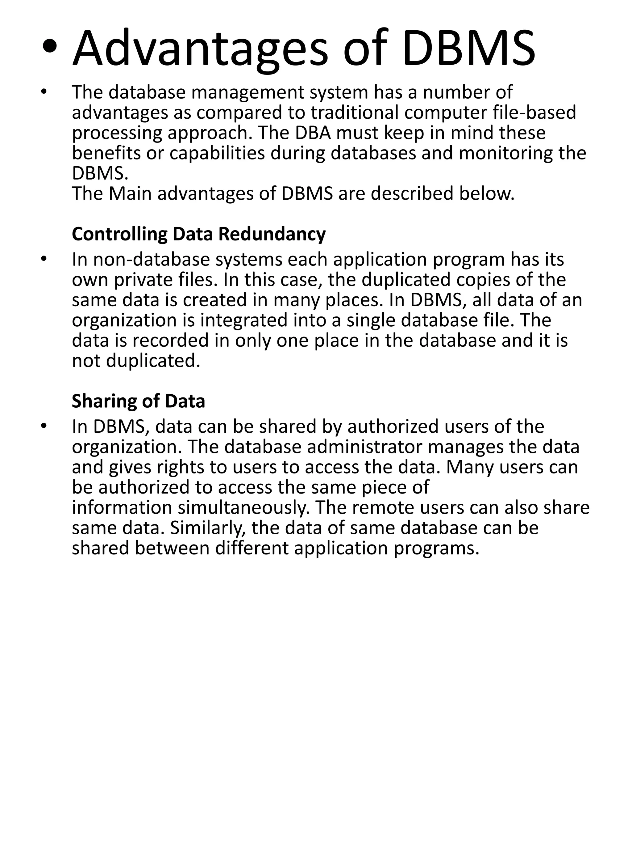 CONCEPT OF DBMS | PDF